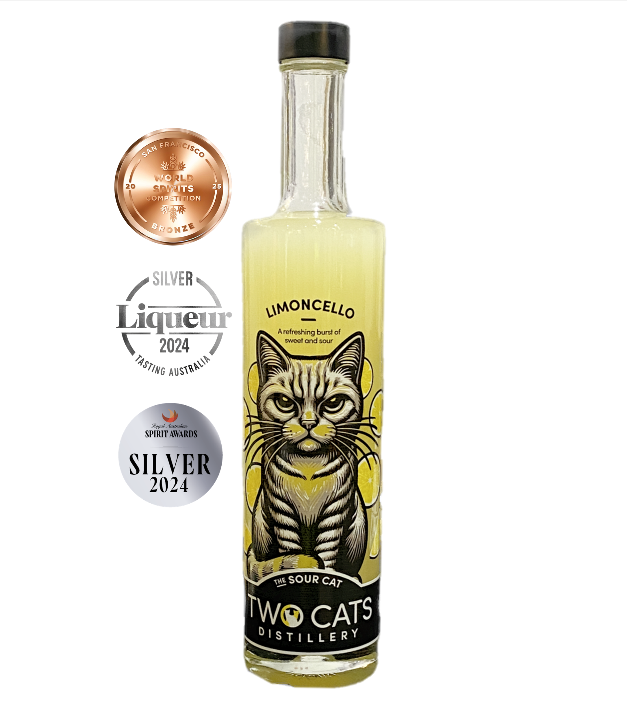 The Sour Cat Limoncello | Two Cats Distillery Pty Ltd